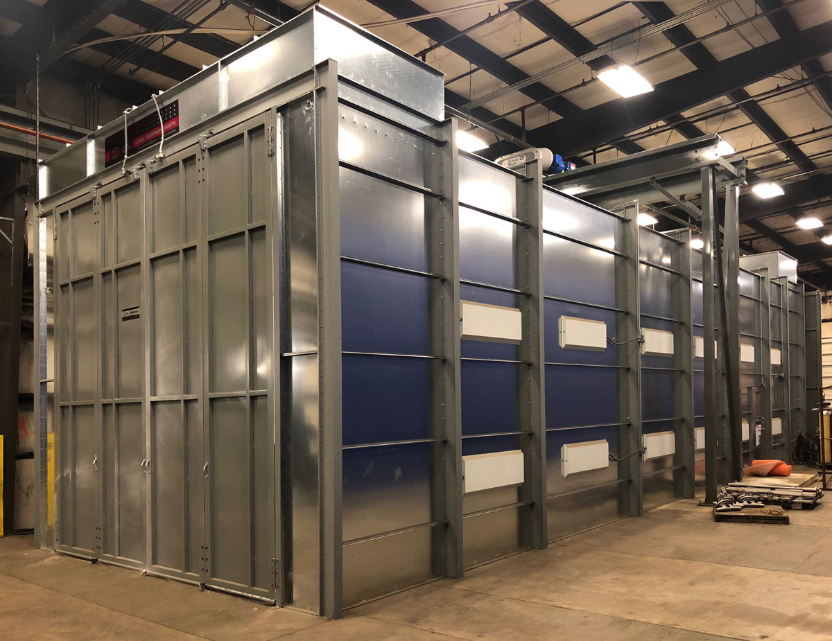 Large Equipment Paint Booth Produces Quality Sectional Barges, Faster